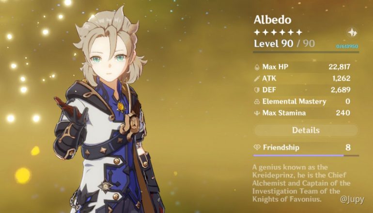 Guide Albedo Genshin Impact: Kupas Build Sub-DPS dan Burst Support