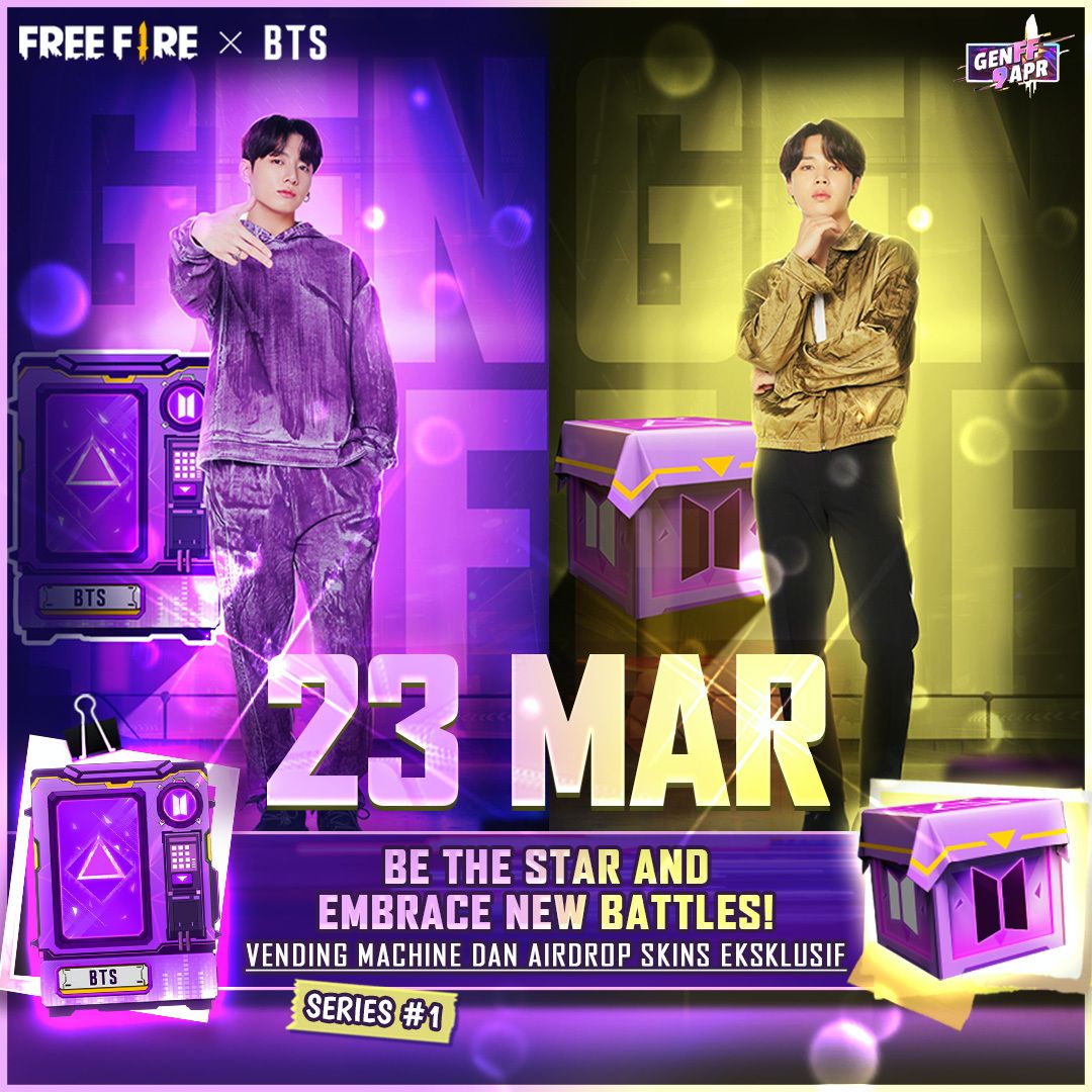 5 Konten di Dalam Free Fire X BTS, Penuh Dengan Warna Ungu! - YODU