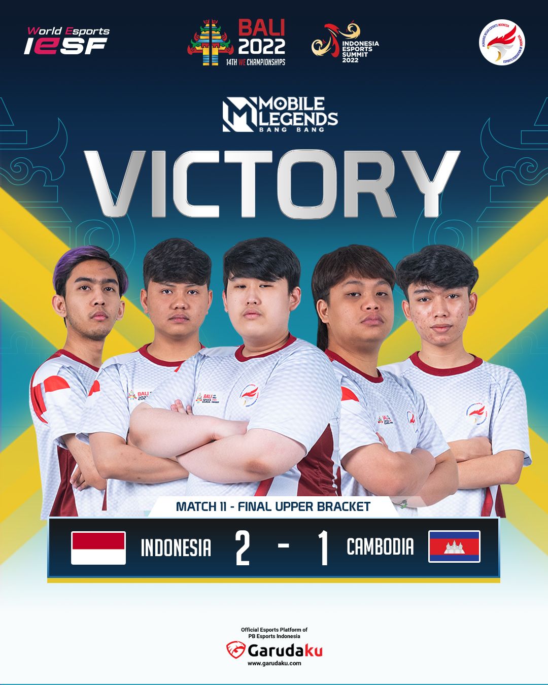 Timnas Mobile Legends Indonesia ke Grand Final IESF MLBB 2022