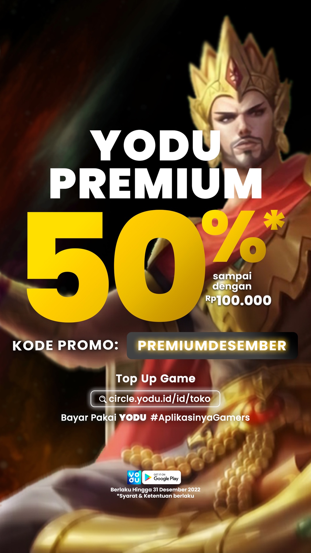 Promo Yodu Premium Desember: Nikmati Diskon Asyik hingga 50%