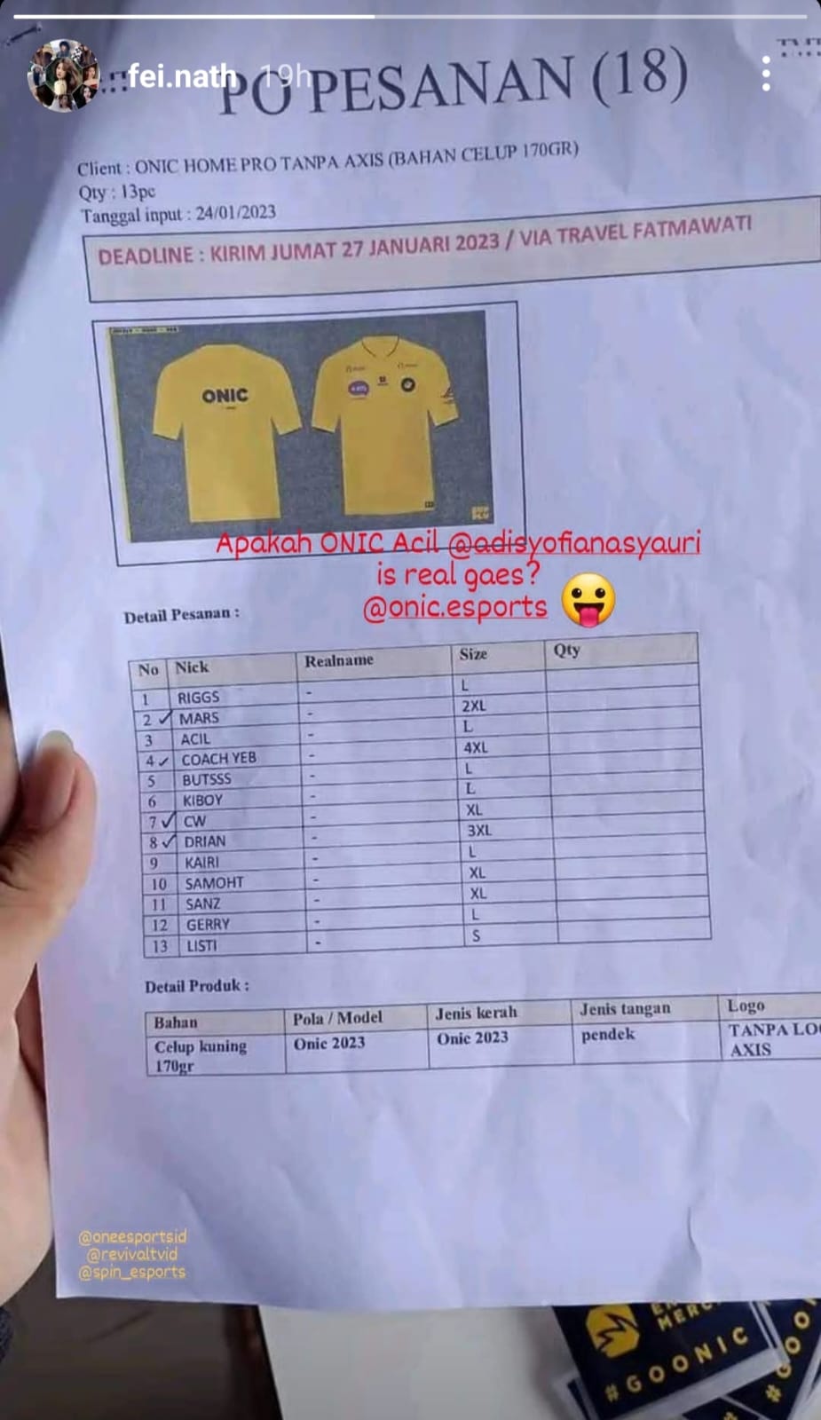 ONIC Resmi Umumkan Roster Untuk MPL ID S11, Ada Acil?