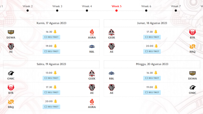 Jadwal MPL ID S12 Week ke 5, Ini Minggu Tersibuk buat Alter Ego