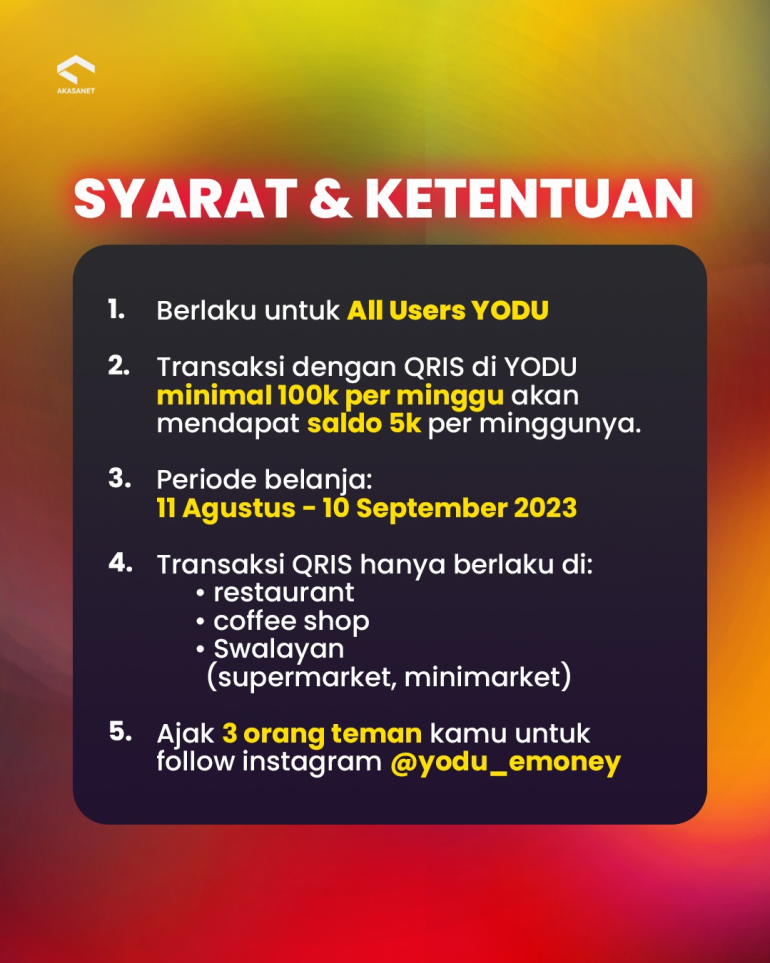 Promo Kemerdekaan 2023, Jajan di Brand Favoritmu Pakai YODU, Ada ...